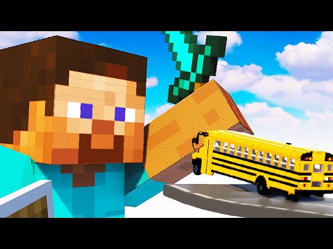 Cars vs Steve vs Creeper (Minecraft) Teardown