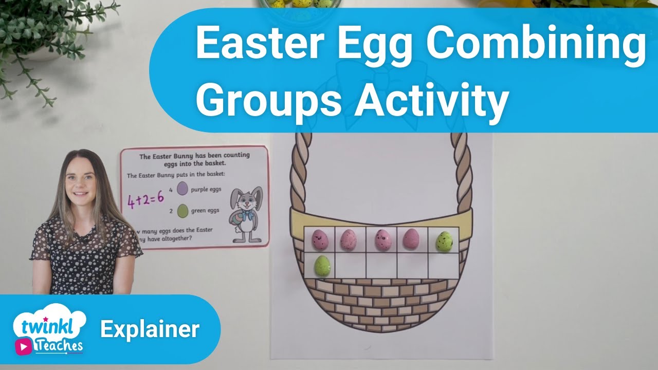 Easter Egg Baskets Combining Groups Activity