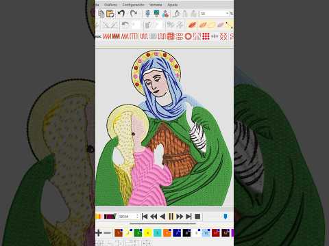 Diseño de bordado para máquina. #tutorial