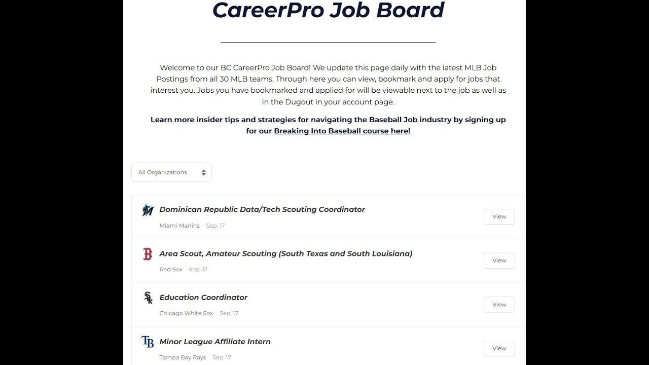 Step-by-Step Guide to Using BC CareerPro to Get Hired in Baseball