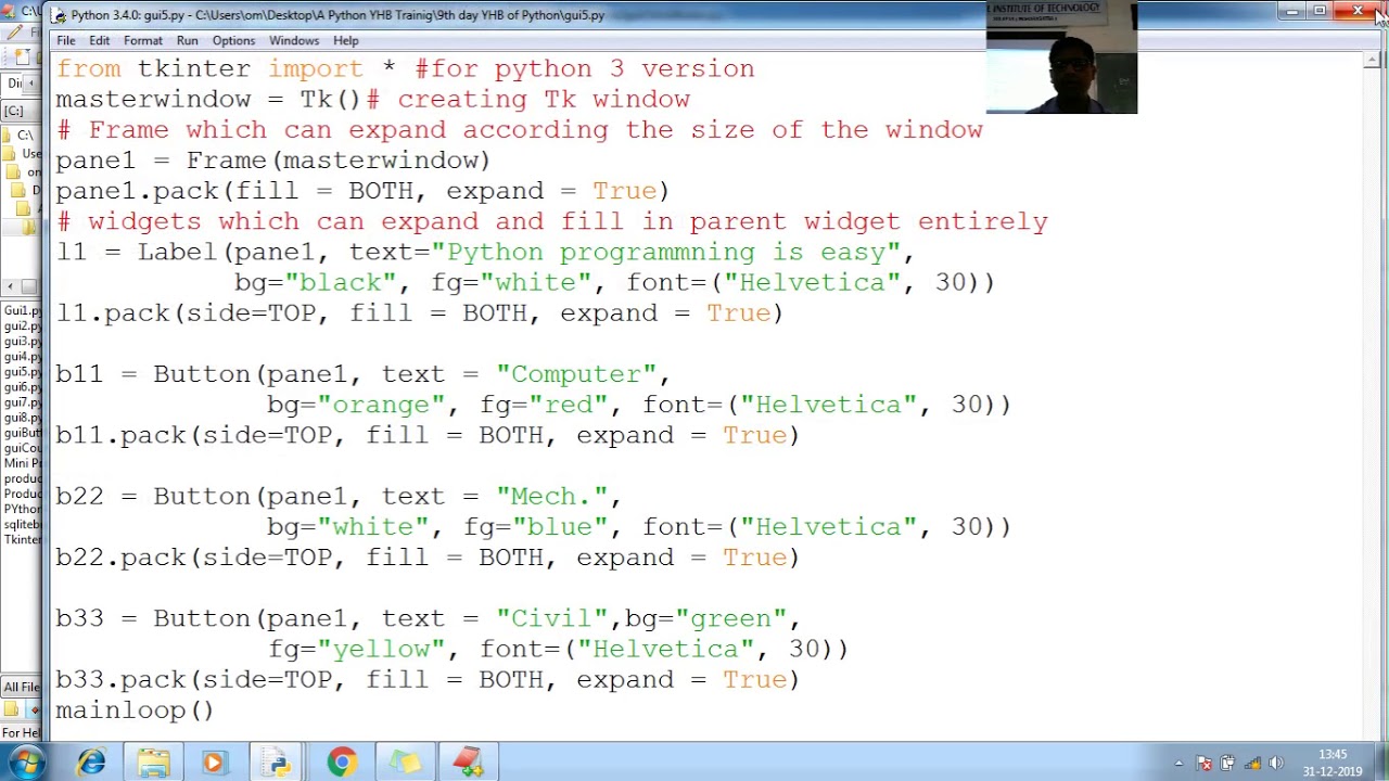 222 Python gui with Tkinter Course Create gui Graphic User Interfaces in Python with source code gui