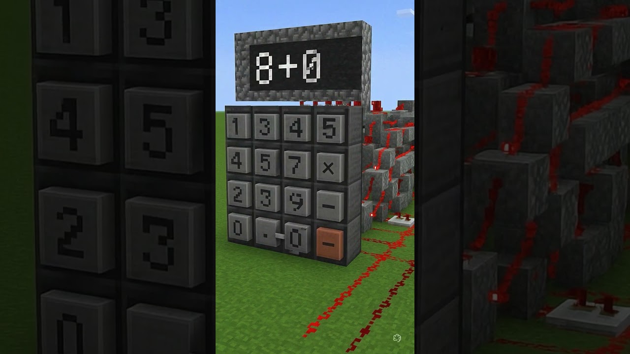 I Built a Working Calculator in Minecraft Using Only Redstone! #shots
