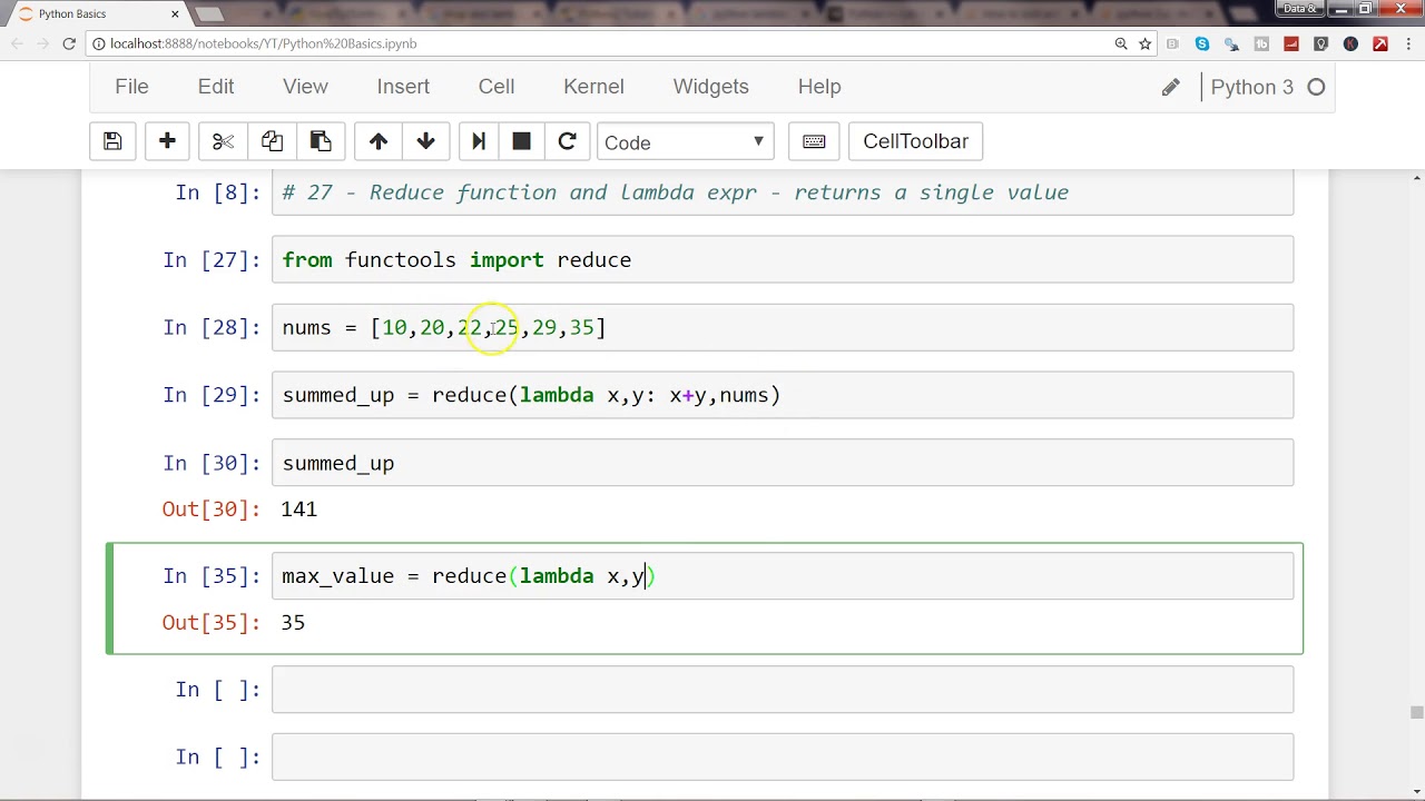 Python 3 Programming Tutorial | #6 Lambda Function and Reduce Function with Aggregation Functions