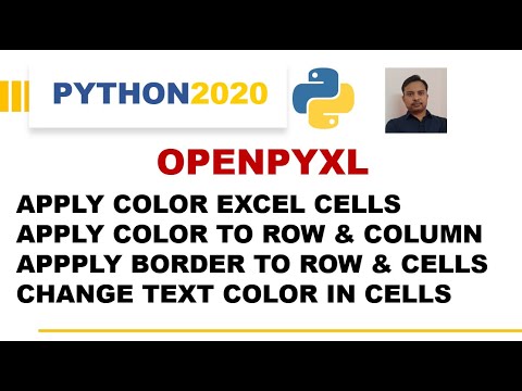 Openpyxl How to change cell color, Openpyxl Change Text Color Font Color, Openpyxl Apply Border