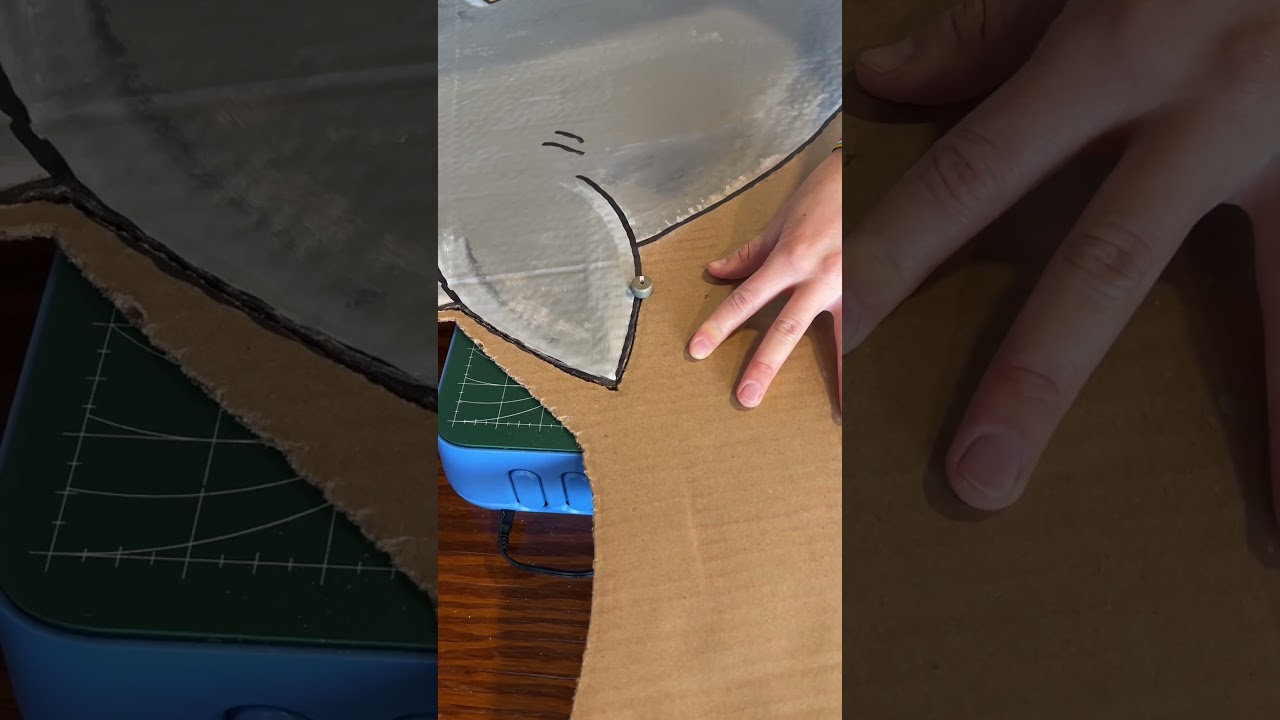 DIY Cardboard Shark Costume