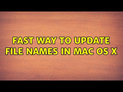 Fast way to update file names in Mac OS X