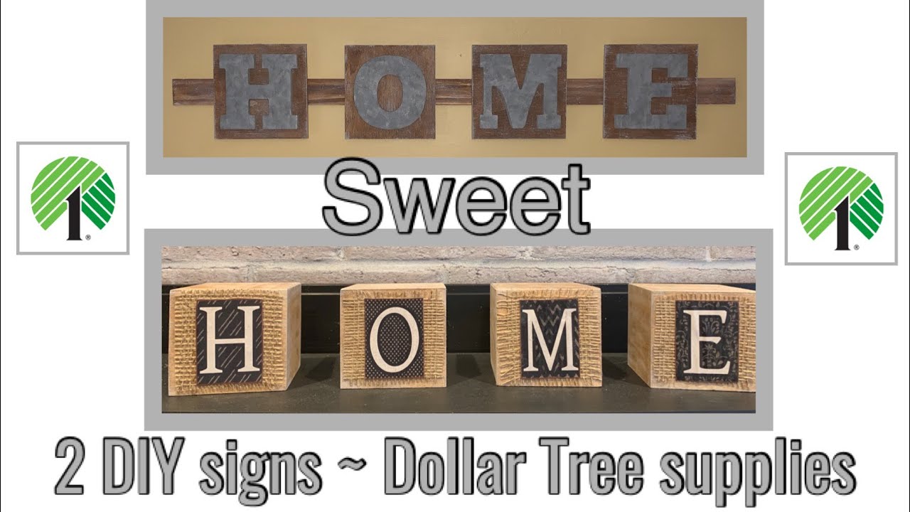 There’s no place like HOME ~ 2 DIY Home signs ~ Farmhouse Style Decor
