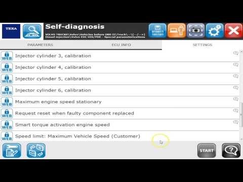 TEXA Truck Diagnostic Tool on a 2009 Volvo with D13 Engine