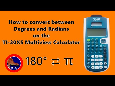 How to convert between Degrees and Radians on the TI-30XS Multiview Calculator