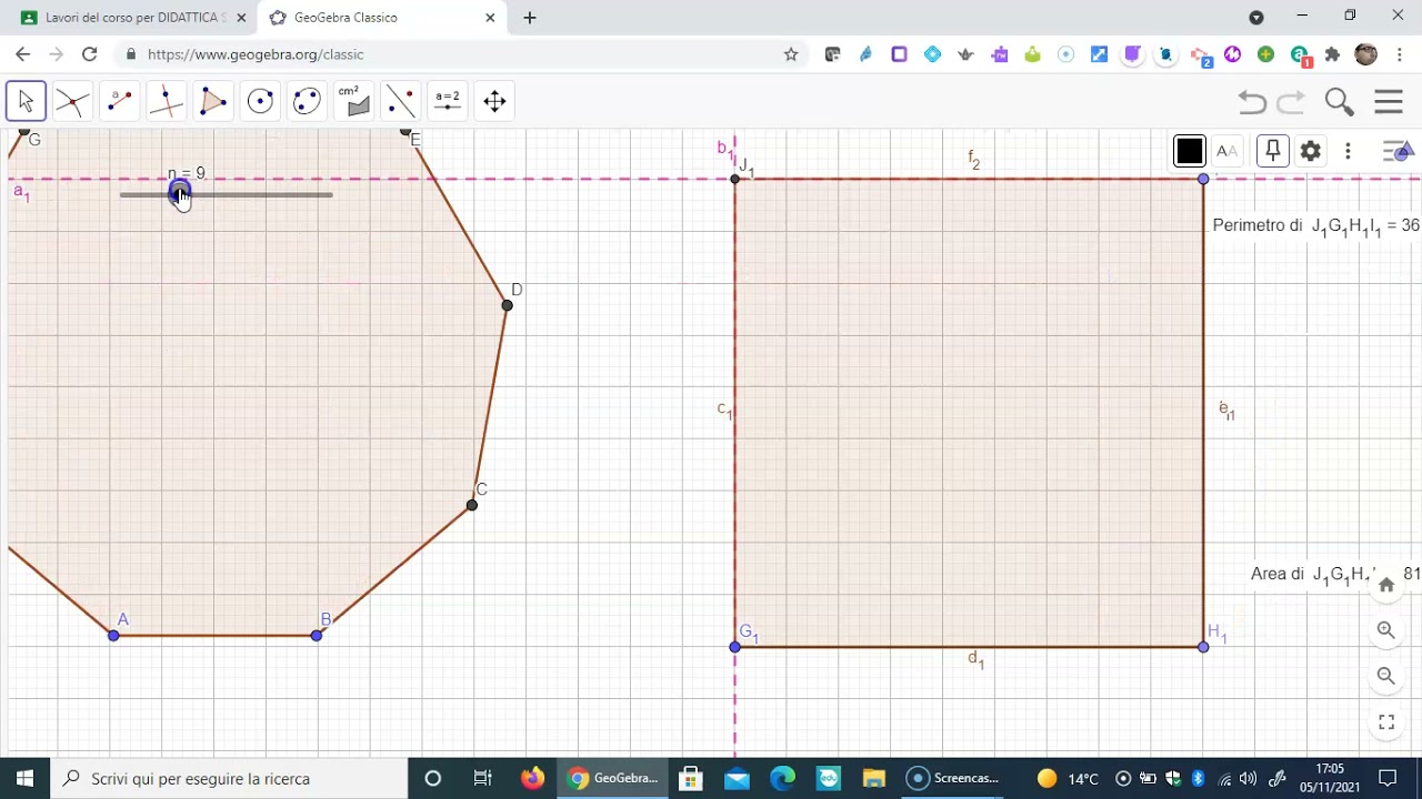 Geogebra - Poligoni variabili