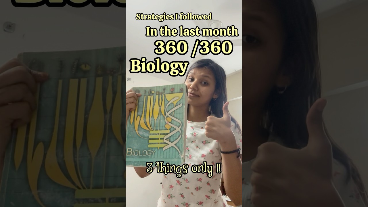 I Scored 360 /360 in biology 🧫 #neet #aiims #neetaspirents #mbbs #mbbsstudent #biology #medico