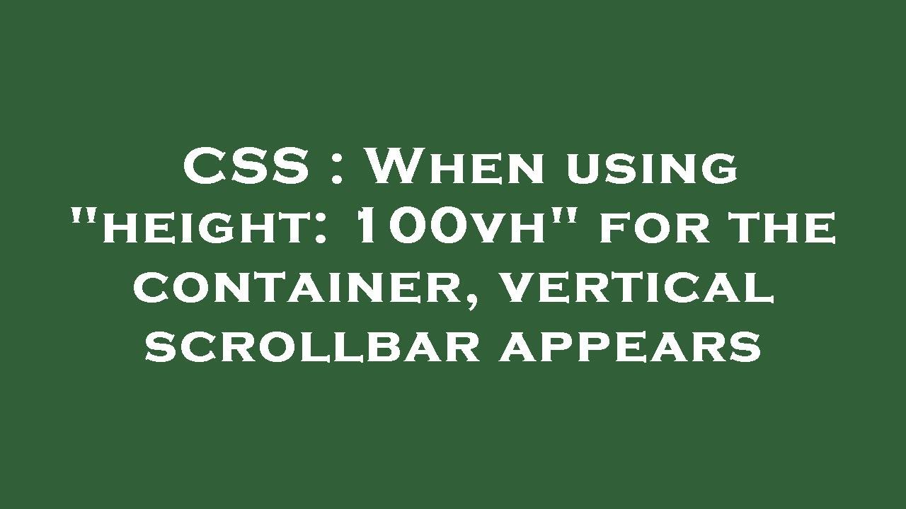 CSS : When using 