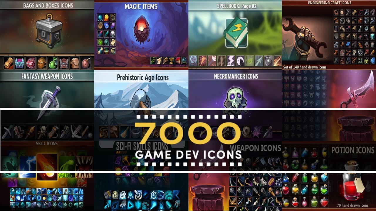 7,000+ Game Dev Icons Bundle