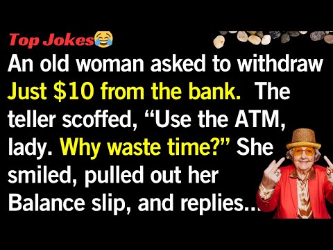 😂 Why You Should Never Underestimate a Sweet Old Lady at the Bank #jokes