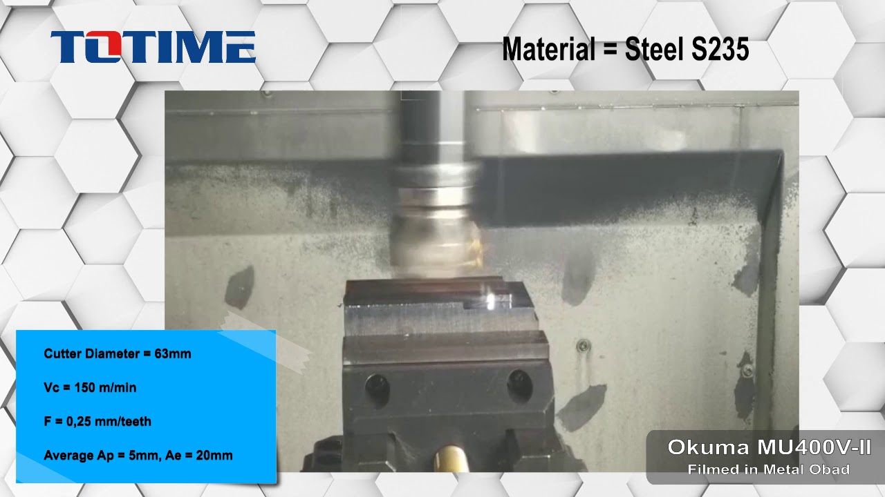 TOTIME APMT16 milling inserts test in steel 42CrMo4 | OBAD Tools