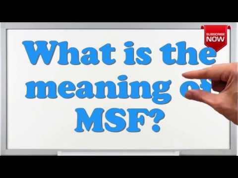 What is the full form of MSF?