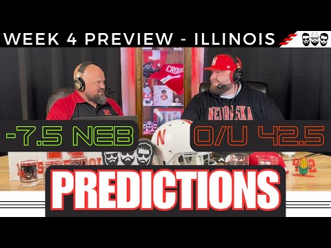 Spread & Over/Under PREDICTIONS | Nebraska vs Illinois - Nebraska Football Podcast #gbr
