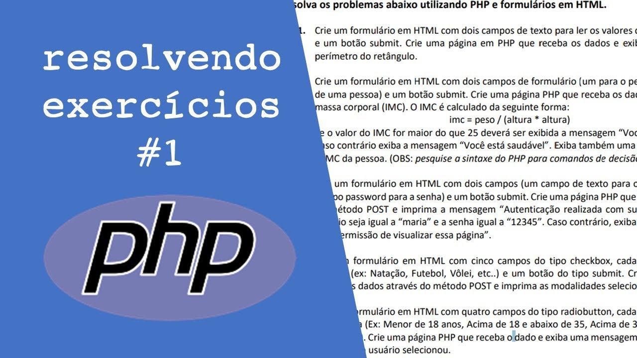 [PHP] Resolvendo exercícios com passagem de parâmetros GET e POST em PHP