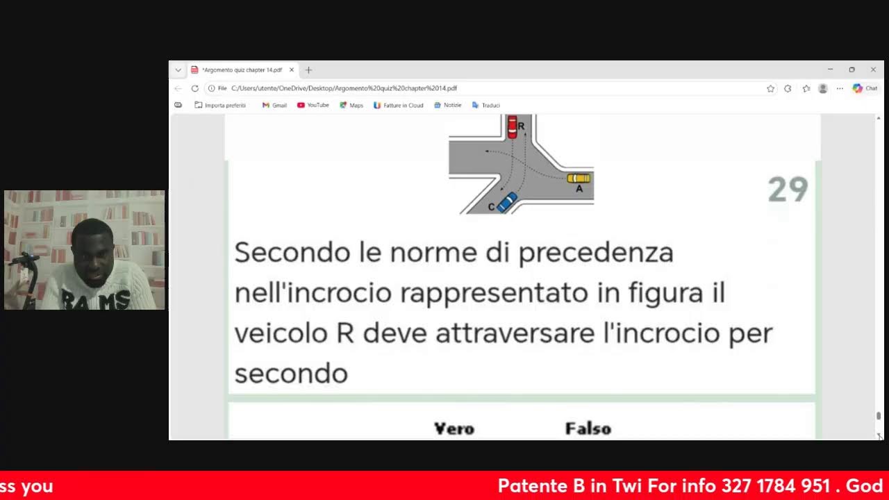 Chapter 14 Lesson 3  Argomento quiz sui incroci ministeriali