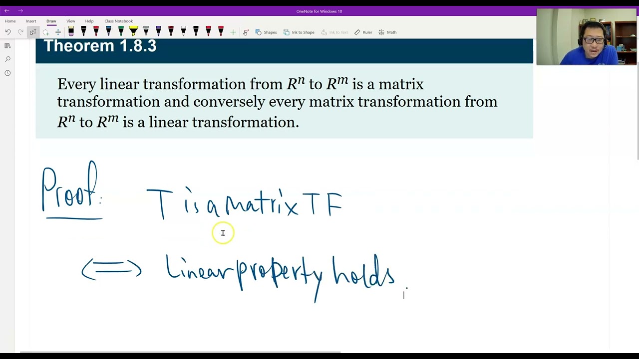 Theorem 1.8.3 (Linear Transformations and Matrix Transformations Are the Same)