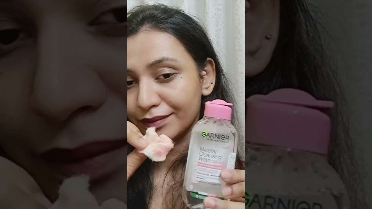 Garnier Micellar Water VS Vaseline As a Makeup Remover 💫#youtubeshorts #makeupremover #productreview