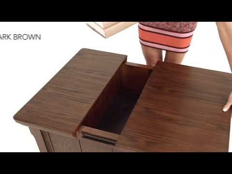 Signature Design by Ashley Woodboro Media End Table Dark Brown Finish Reviews