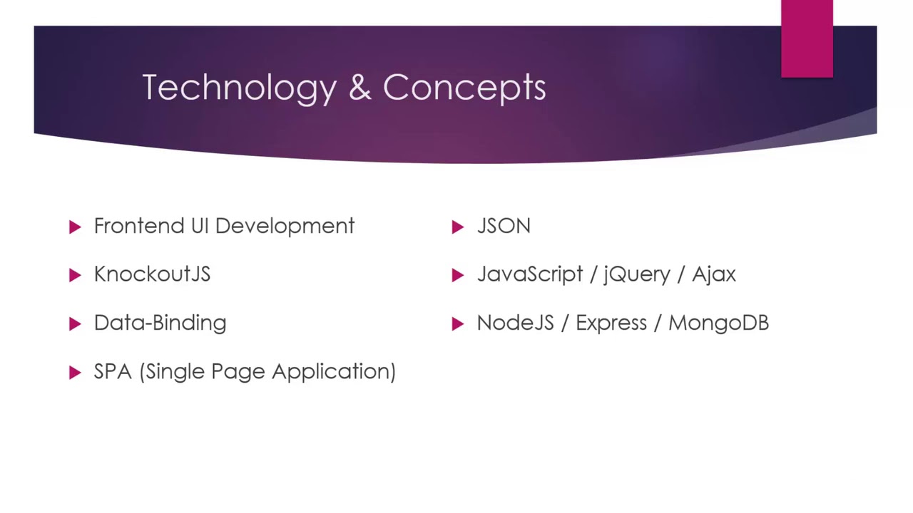 Learn Knockout JS Framework from GroundUp : Course Intro