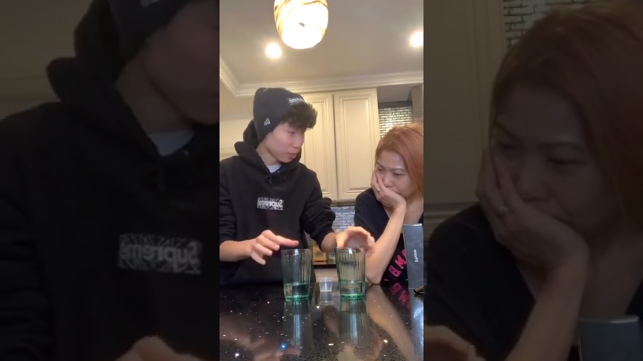 Asian Mom Trys Cup Challenge😂#shorts #funny #trend #trending #viral #comedy