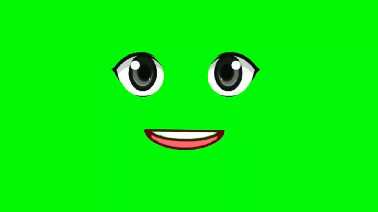 Non Copyright Green Screen Happy Face Talking Animation || Face Speaking Green Screen Eye & Mouth