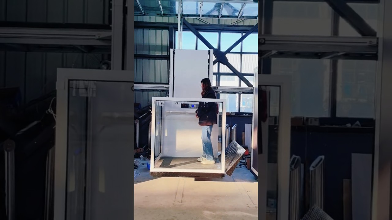 Vertical platform lift with auto ramp,wheelchair lift for disabled people