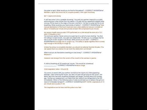 NREMT EXAM REAL EXAM 2025 QUESTIONS AND CORRECT DETAILED ANSWERS WITH RATIONALES VERIFIED ANSWERS AL