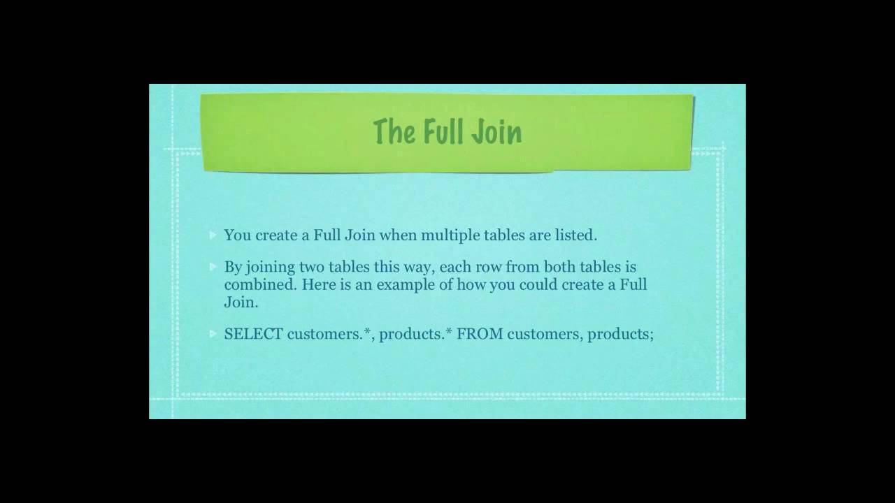 MySQL SQL Statements Tutorial 6