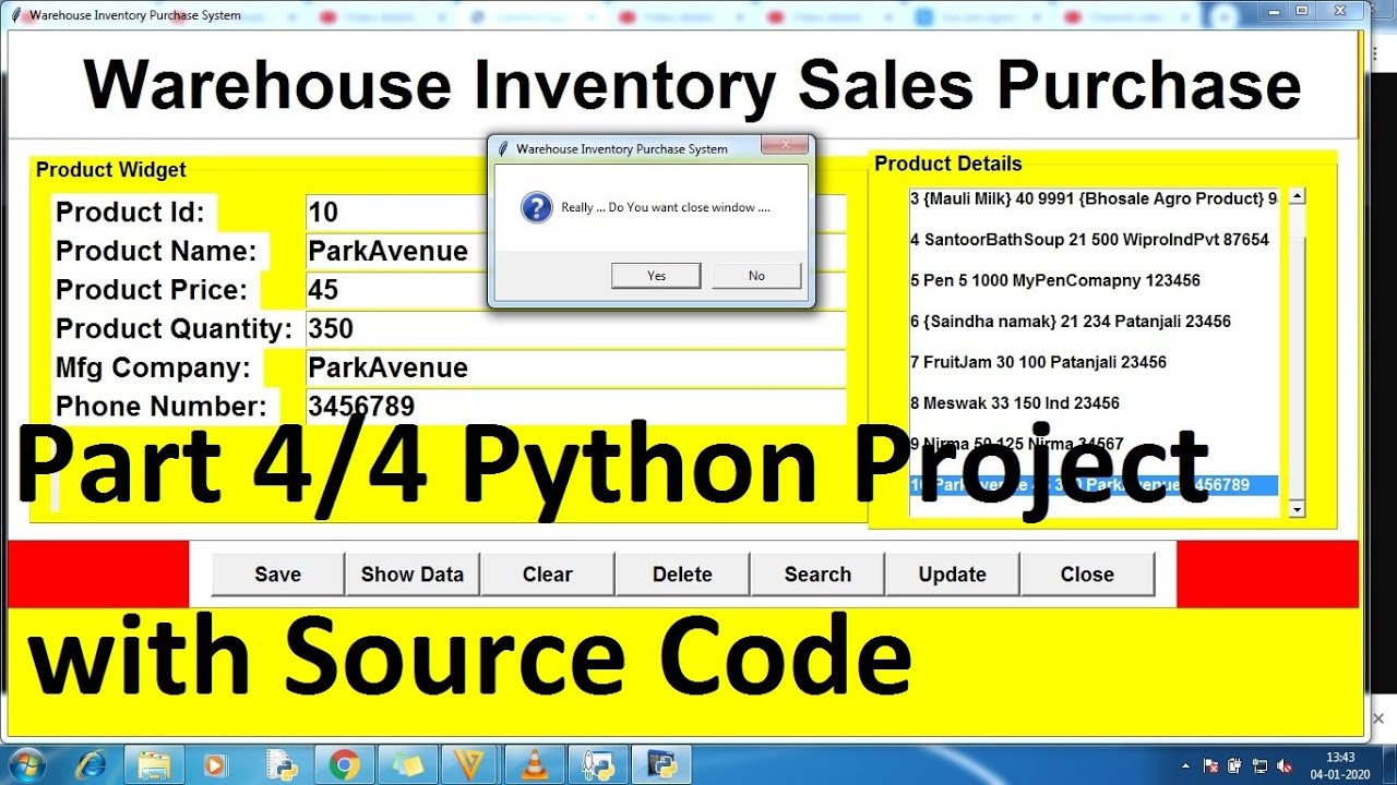 Python Projects For Beginners With Source Code Using Database | Python Projects | Python CRUD part 4