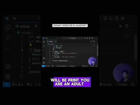 Ternary Operator vs If-Else in JavaScript: Simplify Your Code! #shorts #coding #javascript