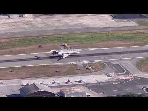 Bombardier BD-700-1A10 Global 6000 OK-GRX landing and taxiway Sion airport Switzerland 13.08.2022