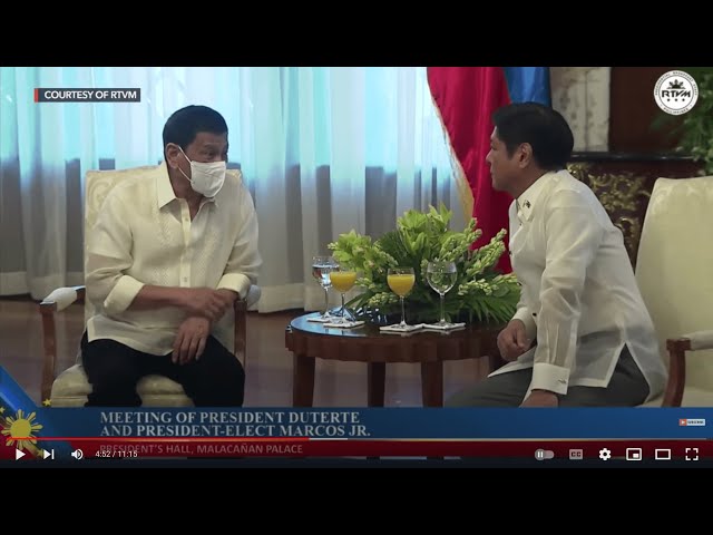 WATCH: Handover ceremony of President Rodrigo Duterte to Marcos