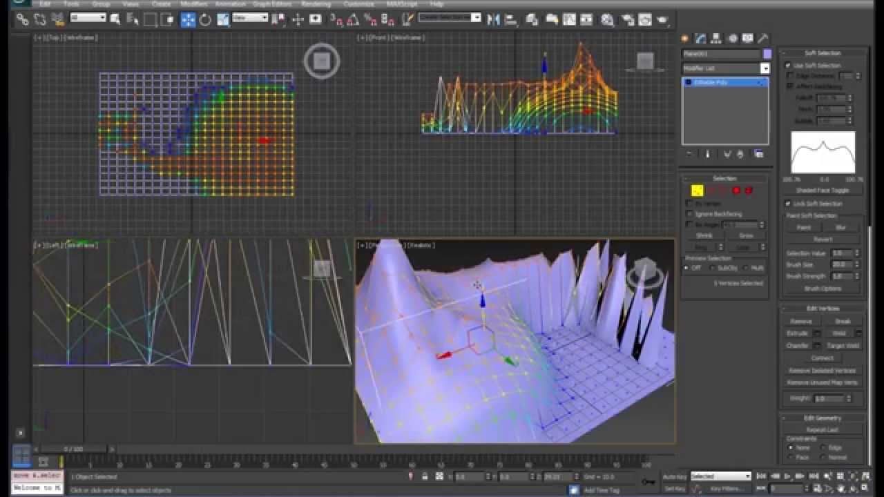 3D Max Soft Select Tutorial 014