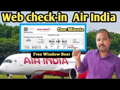 Air India Web Check in process Tamil #airindia