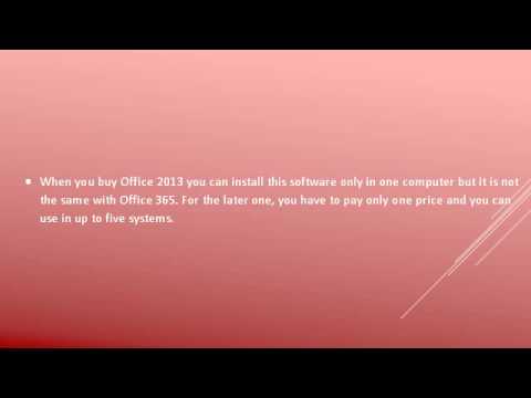 Comparison of Office 365 and Office 2013 Feature