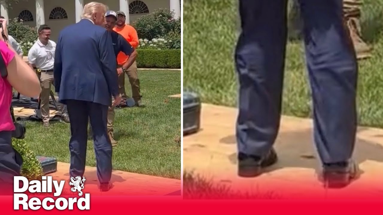 Donald Trump fans fear dementia as 'catheter' spotted in his trousers ...