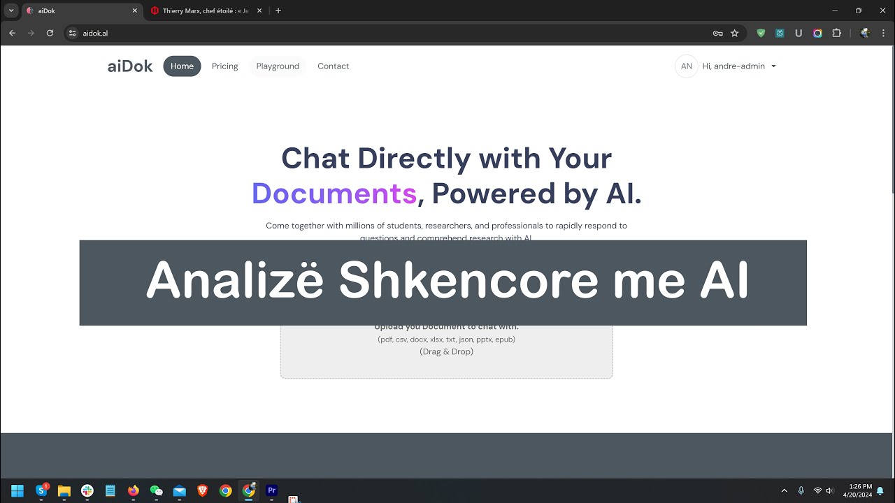 aiDok - Analize Shkencore me AI, material mbi mishin artificial