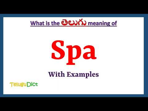 Spa Meaning in Telugu | Spa in Telugu | Spa in Telugu Dictionary |