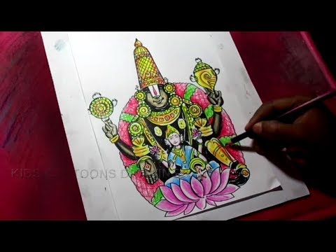 How to Draw Lord Venkateswara with Sri Lakshmi Drawing – Lesiana Singleton