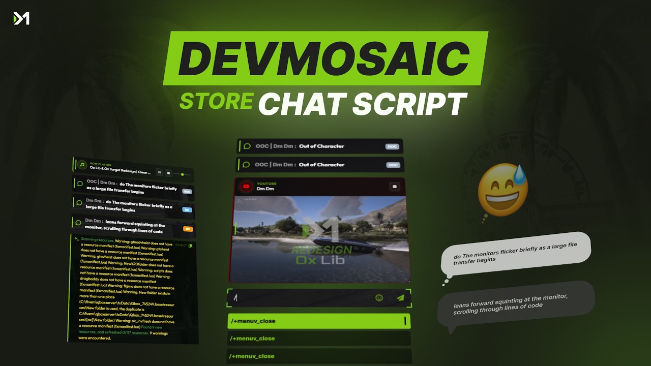 DM Chat | Next-Gen FiveM Chat UI (Media, Emojis, 3D text)