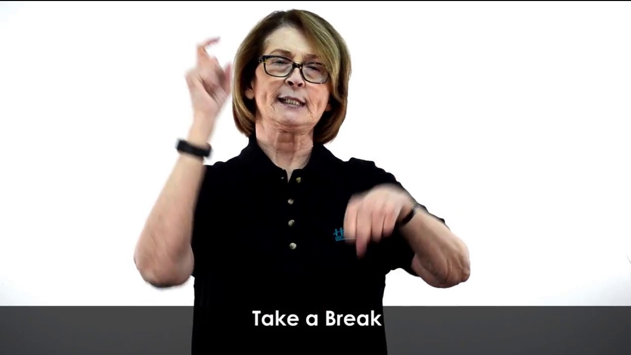 Harris Communications ASL Word of the Week: Take a Break