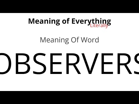 Meaning of Word - Observers Meaning