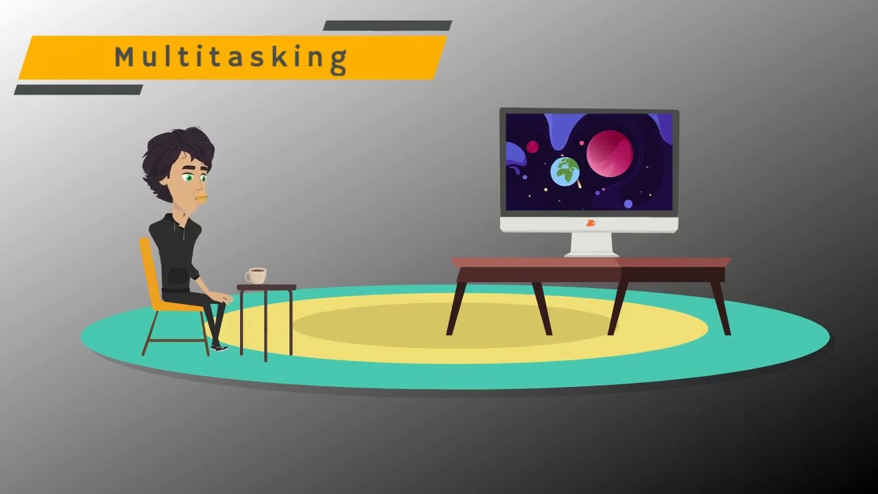 Multiprogramming VS Non-Multiprogramming ,Multitasking and Multiprocessor | Animation video