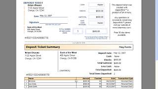 Deposit Slip Software - Print bank deposit slips from your computer