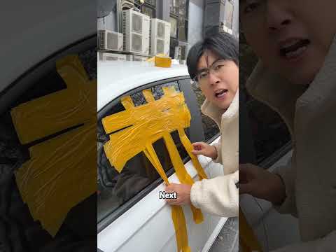 The car key is locked in the car, how to open the door? #car