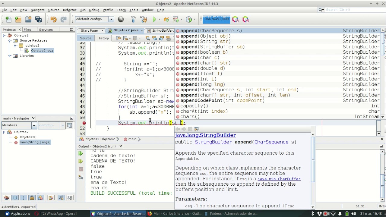 Java SE 0090   Clase StringBuilder